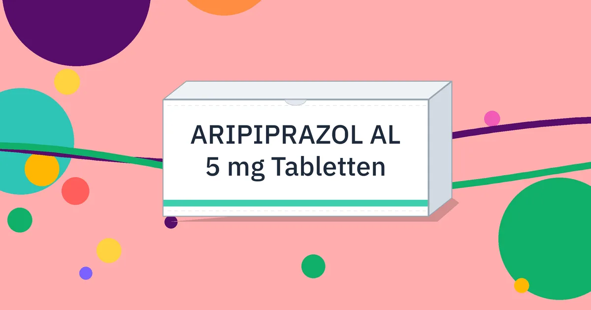 Symbolbild: Packung mit der Aufschrift ARIPIPRAZOL AL 5 mg Tabletten (PZN 10994668) – Verfügbarkeit und Bezug in Apotheken in Frankfurt am Main