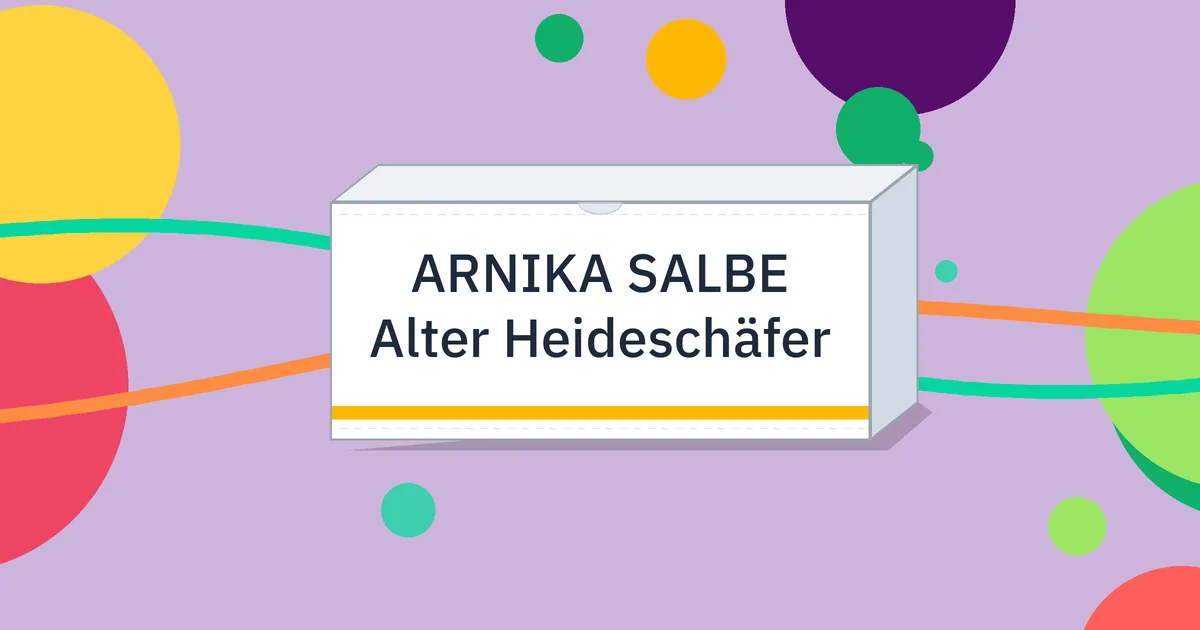 Symbolbild: Packung mit der Aufschrift ARNIKA SALBE Alter Heideschäfer (PZN 18323287) – Verfügbarkeit und Bezug in Apotheken in Frankfurt am Main