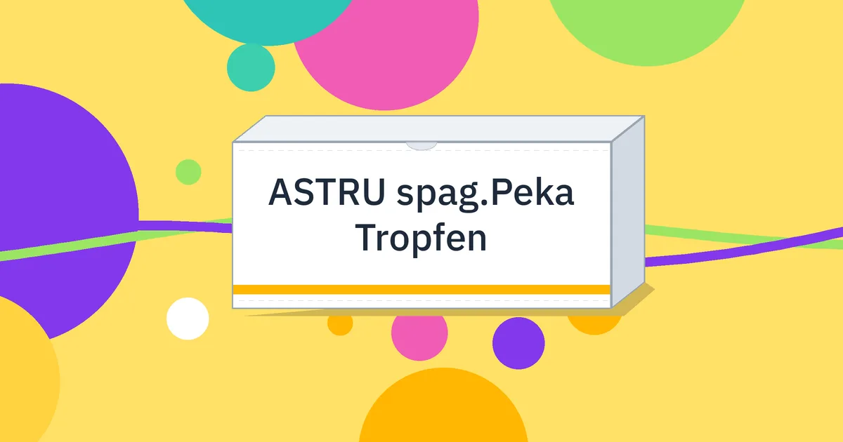 Symbolbild: Packung mit der Aufschrift ASTRU spag.Peka Tropfen (PZN 04969815) – Verfügbarkeit und Bezug in Apotheken in Frankfurt am Main