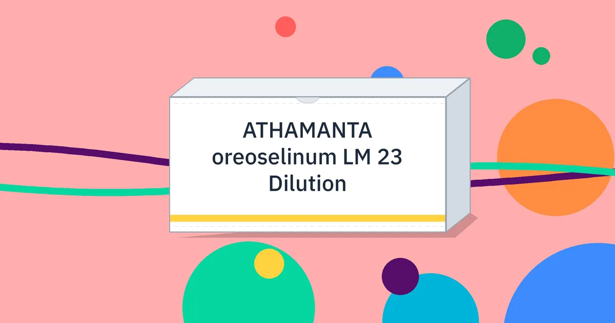 Symbolbild: Packung mit der Aufschrift ATHAMANTA oreoselinum LM 23 Dilution (PZN 13406152) – Verfügbarkeit und Bezug in Apotheken in Frankfurt am Main