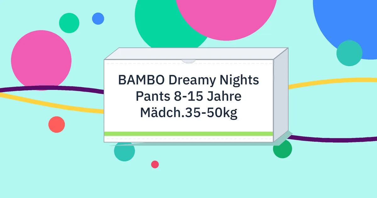 Symbolbild: Packung mit der Aufschrift BAMBO Dreamy Nights Pants 8-15 Jahre Mädch.35-50kg (PZN 18322425) – Verfügbarkeit und Bezug in Apotheken in Frankfurt am Main