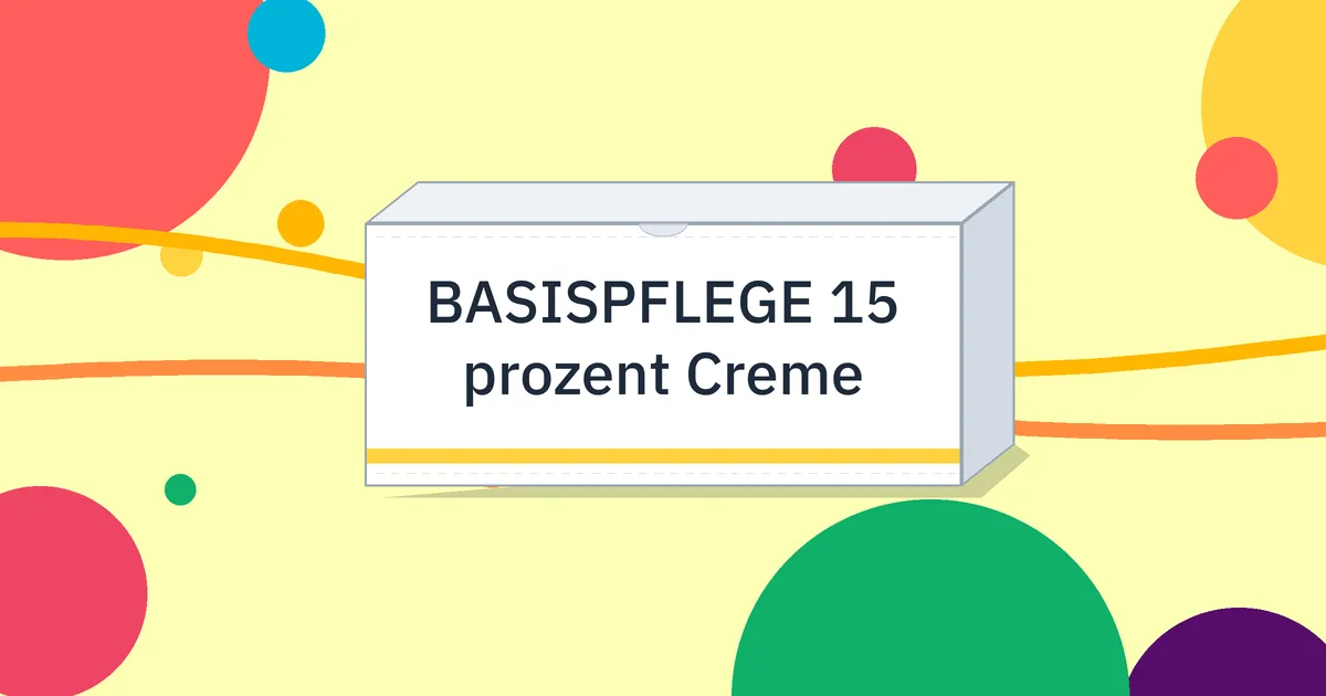Symbolbild: Packung mit der Aufschrift BASISPFLEGE 15 prozent Creme (PZN 01677420) – Verfügbarkeit und Bezug in Apotheken in Frankfurt am Main