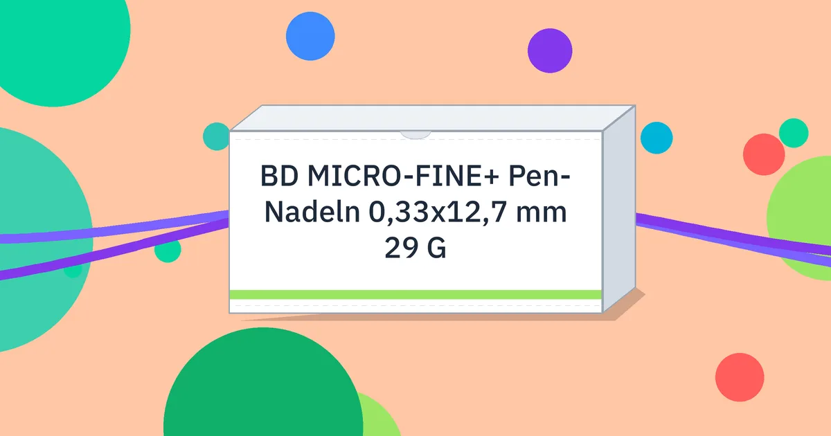 Symbolbild: Packung mit der Aufschrift BD MICRO-FINE+ Pen-Nadeln 0,33x12,7 mm 29 G (PZN 16582582) – Verfügbarkeit und Bezug in Apotheken in Frankfurt am Main