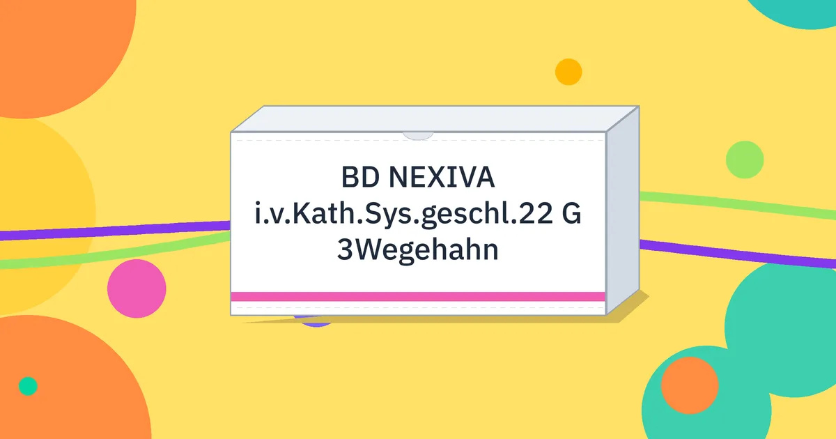 Symbolbild: Packung mit der Aufschrift BD NEXIVA i.v.Kath.Sys.geschl.22 G 3Wegehahn (PZN 08404493) – Verfügbarkeit und Bezug in Apotheken in Frankfurt am Main