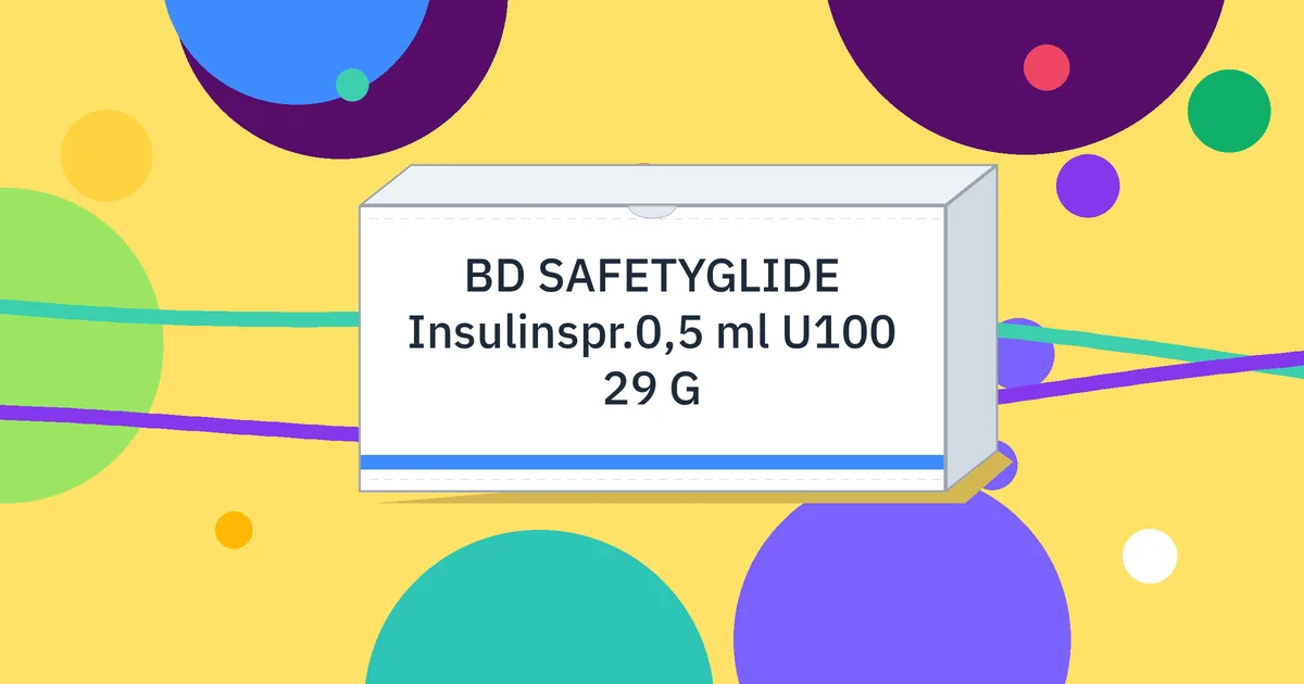 Symbolbild: Packung mit der Aufschrift BD SAFETYGLIDE Insulinspr.0,5 ml U100 29 G (PZN 02514884) – Verfügbarkeit und Bezug in Apotheken in Frankfurt am Main
