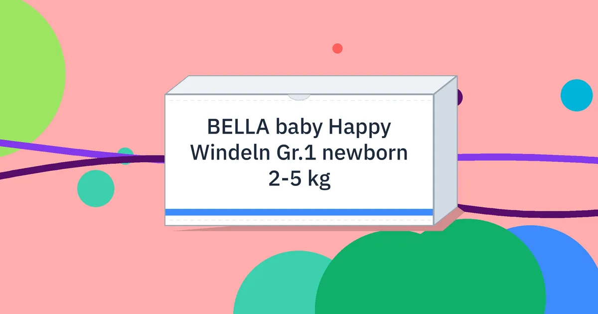 Symbolbild: Packung mit der Aufschrift BELLA baby Happy Windeln Gr.1 newborn 2-5 kg (PZN 19876019) – Verfügbarkeit und Bezug in Apotheken in Frankfurt am Main
