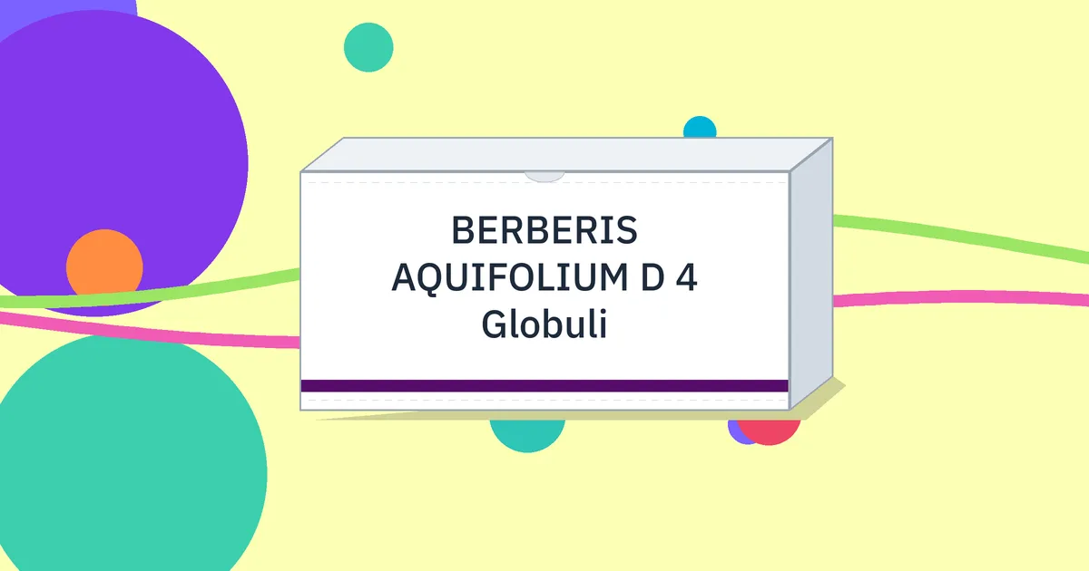Symbolbild: Packung mit der Aufschrift BERBERIS AQUIFOLIUM D 4 Globuli (PZN 07594770) – Verfügbarkeit und Bezug in Apotheken in Frankfurt am Main