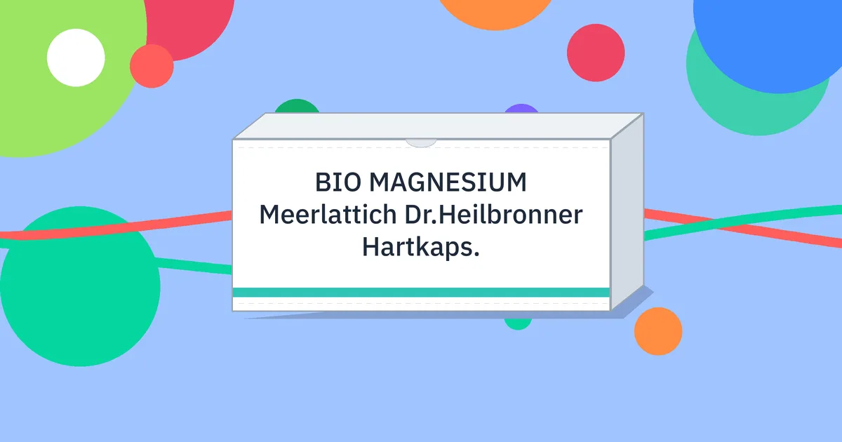 Symbolbild: Packung mit der Aufschrift BIO MAGNESIUM Meerlattich Dr.Heilbronner Hartkaps. (PZN 20899020) – Verfügbarkeit und Bezug in Apotheken in Frankfurt am Main
