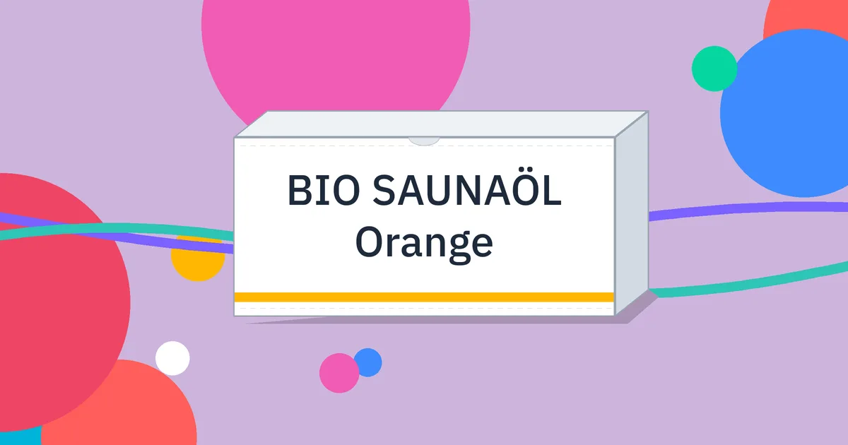 Symbolbild: Packung mit der Aufschrift BIO SAUNAÖL Orange (PZN 17211327) – Verfügbarkeit und Bezug in Apotheken in Frankfurt am Main