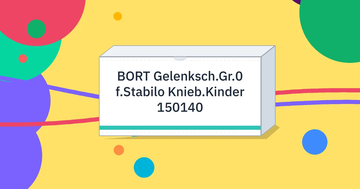 Symbolbild: Packung mit der Aufschrift BORT Gelenksch.Gr.0 f.Stabilo Knieb.Kinder 150140 (PZN 11592618) – Verfügbarkeit und Bezug in Apotheken in Frankfurt am Main