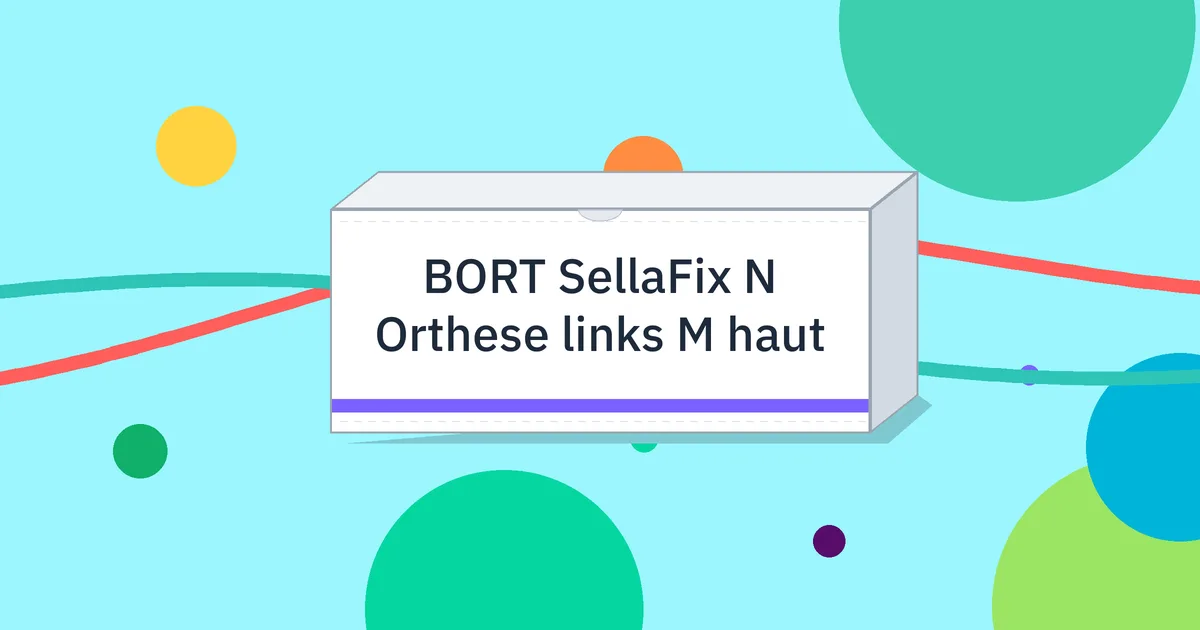 Symbolbild: Packung mit der Aufschrift BORT SellaFix N Orthese links M haut (PZN 08522666) – Verfügbarkeit und Bezug in Apotheken in Frankfurt am Main
