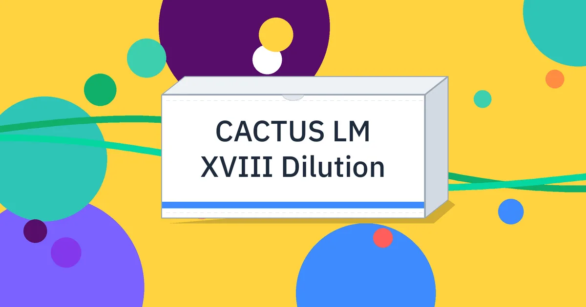 Symbolbild: Packung mit der Aufschrift CACTUS LM XVIII Dilution (PZN 04492603) – Verfügbarkeit und Bezug in Apotheken in Frankfurt am Main