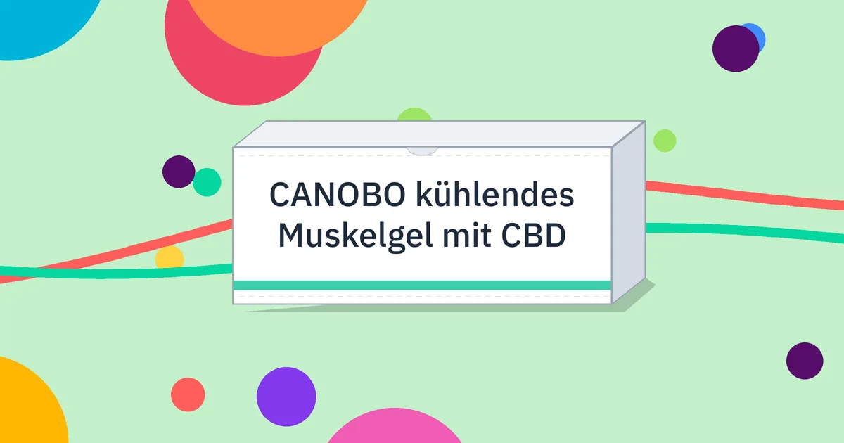 Symbolbild: Packung mit der Aufschrift CANOBO kühlendes Muskelgel mit CBD (PZN 19506498) – Verfügbarkeit und Bezug in Apotheken in Frankfurt am Main
