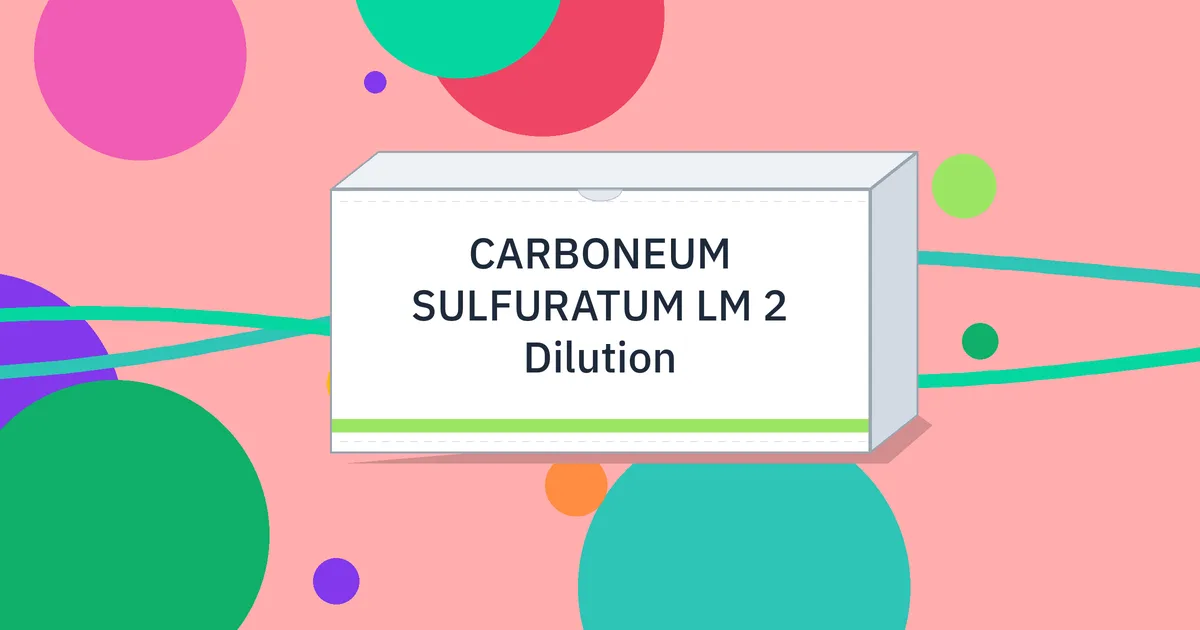 Symbolbild: Packung mit der Aufschrift CARBONEUM SULFURATUM LM 2 Dilution (PZN 12809764) – Verfügbarkeit und Bezug in Apotheken in Frankfurt am Main