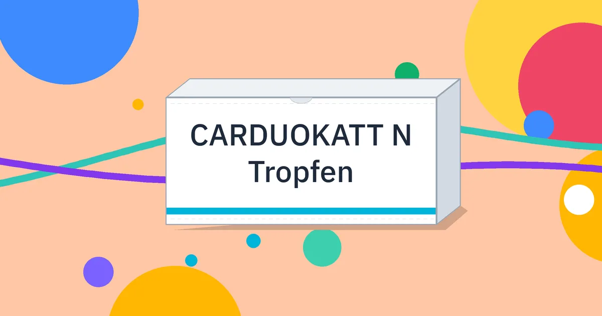 Symbolbild: Packung mit der Aufschrift CARDUOKATT N Tropfen (PZN 03575474) – Verfügbarkeit und Bezug in Apotheken in Frankfurt am Main