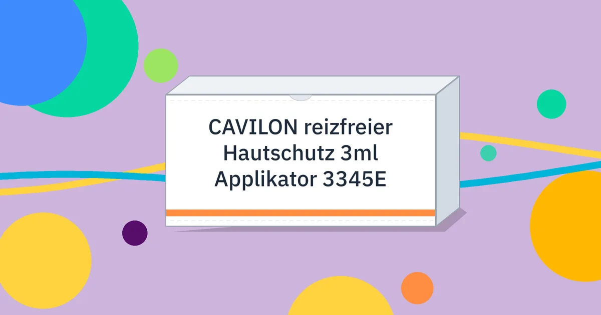 Symbolbild: Packung mit der Aufschrift CAVILON reizfreier Hautschutz 3ml Applikator 3345E (PZN 18055220) – Verfügbarkeit und Bezug in Apotheken in Frankfurt am Main