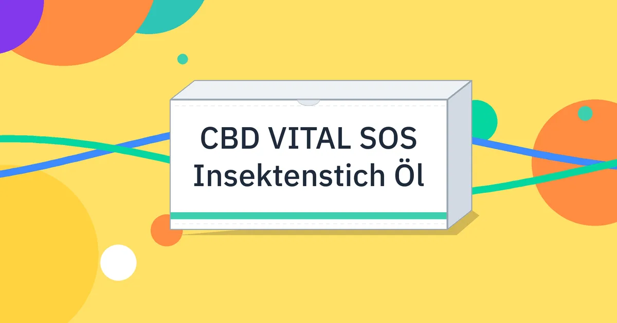 Symbolbild: Packung mit der Aufschrift CBD VITAL SOS Insektenstich Öl (PZN 20025350) – Verfügbarkeit und Bezug in Apotheken in Frankfurt am Main