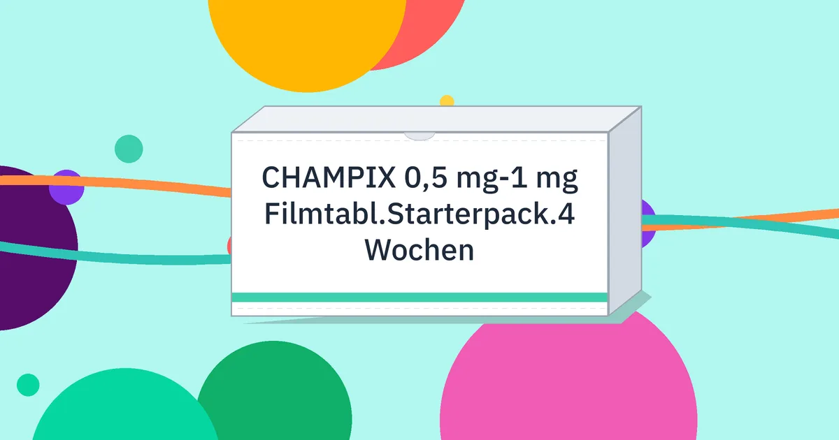 Symbolbild: Packung mit der Aufschrift CHAMPIX 0,5 mg-1 mg Filmtabl.Starterpack.4 Wochen (PZN 20141435) – Verfügbarkeit und Bezug in Apotheken in Frankfurt am Main