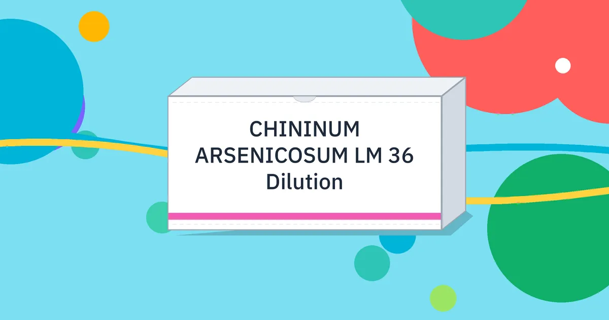 Symbolbild: Packung mit der Aufschrift CHININUM ARSENICOSUM LM 36 Dilution (PZN 12814914) – Verfügbarkeit und Bezug in Apotheken in Frankfurt am Main