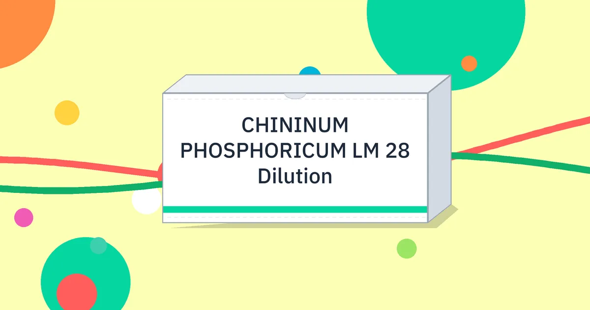 Symbolbild: Packung mit der Aufschrift CHININUM PHOSPHORICUM LM 28 Dilution (PZN 15867288) – Verfügbarkeit und Bezug in Apotheken in Frankfurt am Main