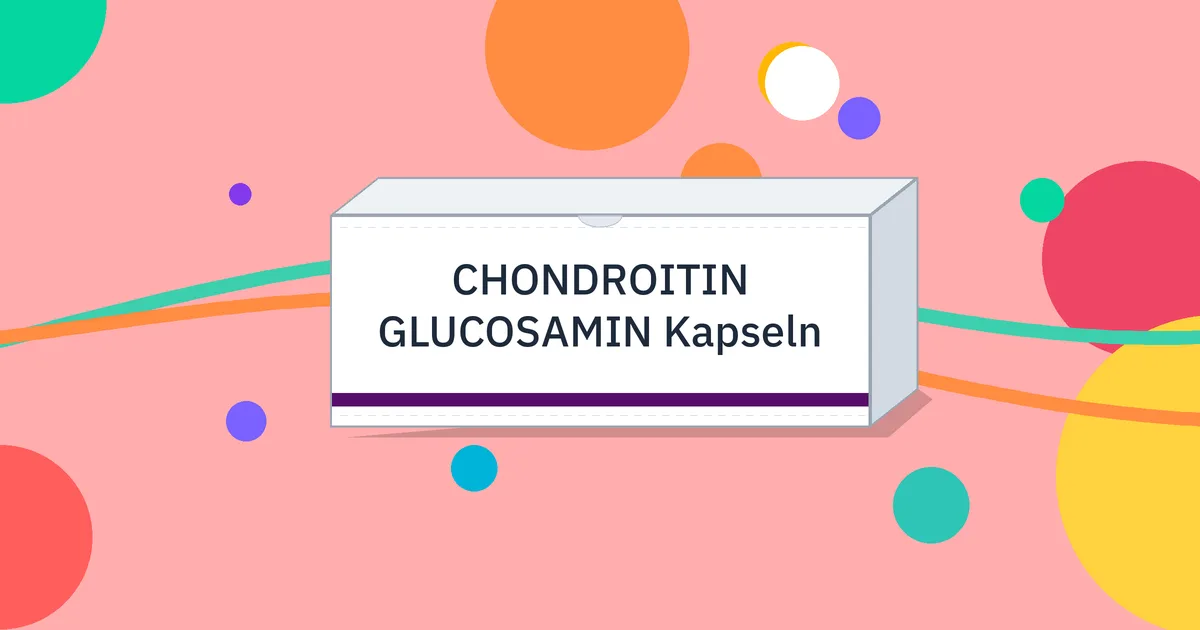 Symbolbild: Packung mit der Aufschrift CHONDROITIN GLUCOSAMIN Kapseln (PZN 04347723) – Verfügbarkeit und Bezug in Apotheken in Frankfurt am Main