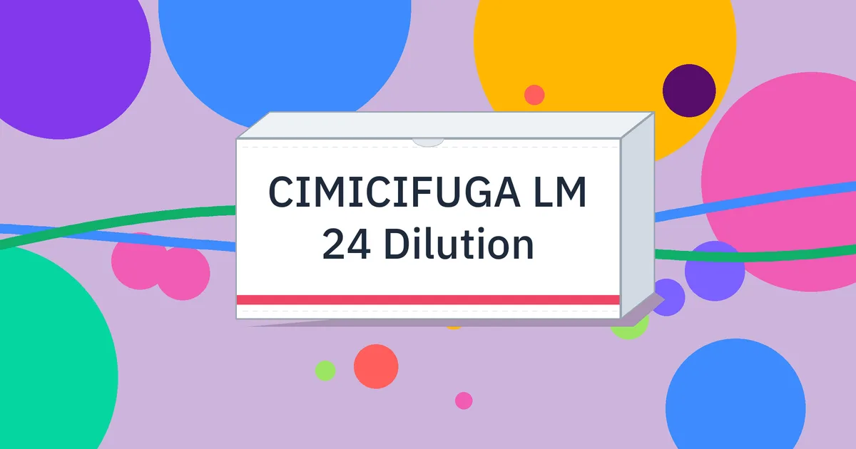 Symbolbild: Packung mit der Aufschrift CIMICIFUGA LM 24 Dilution (PZN 12819231) – Verfügbarkeit und Bezug in Apotheken in Frankfurt am Main