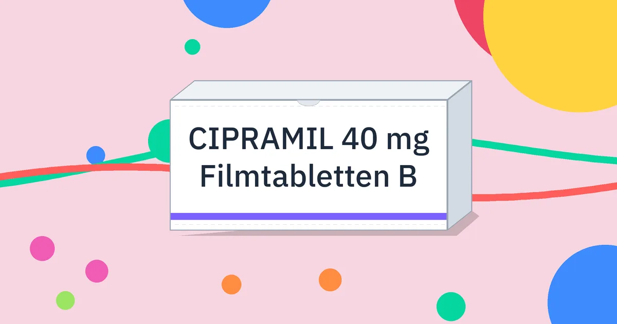 Symbolbild: Packung mit der Aufschrift CIPRAMIL 40 mg Filmtabletten B (PZN 02459139) – Verfügbarkeit und Bezug in Apotheken in Frankfurt am Main
