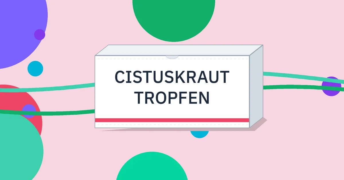 Symbolbild: Packung mit der Aufschrift CISTUSKRAUT TROPFEN (PZN 14310968) – Verfügbarkeit und Bezug in Apotheken in Frankfurt am Main