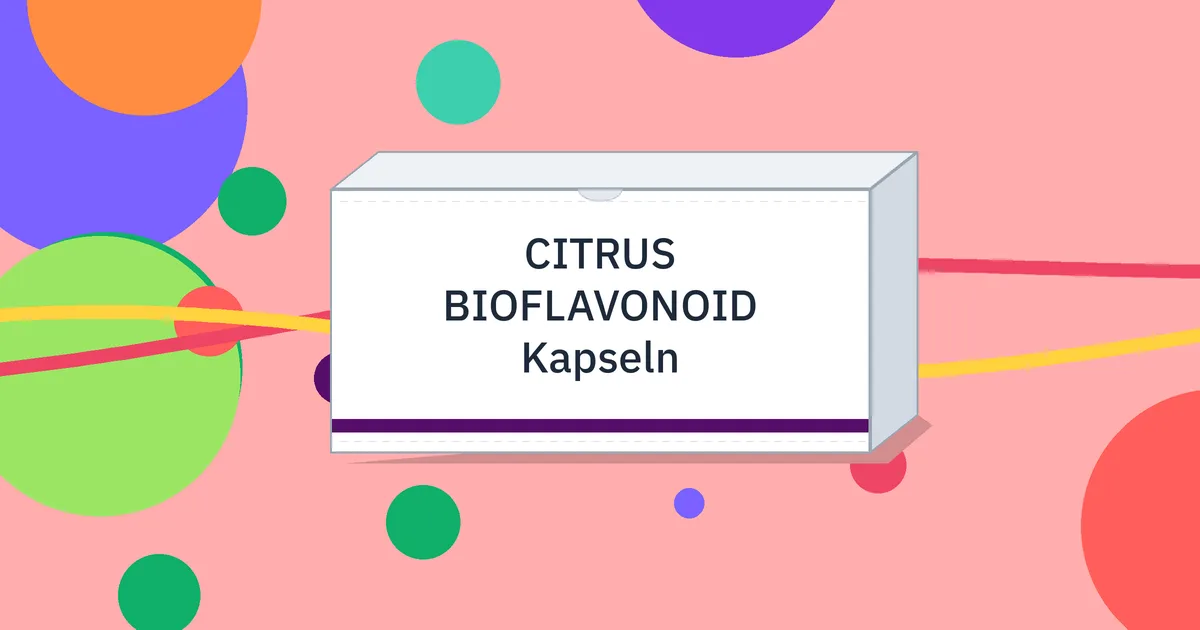 Symbolbild: Packung mit der Aufschrift CITRUS BIOFLAVONOID Kapseln (PZN 18105165) – Verfügbarkeit und Bezug in Apotheken in Frankfurt am Main