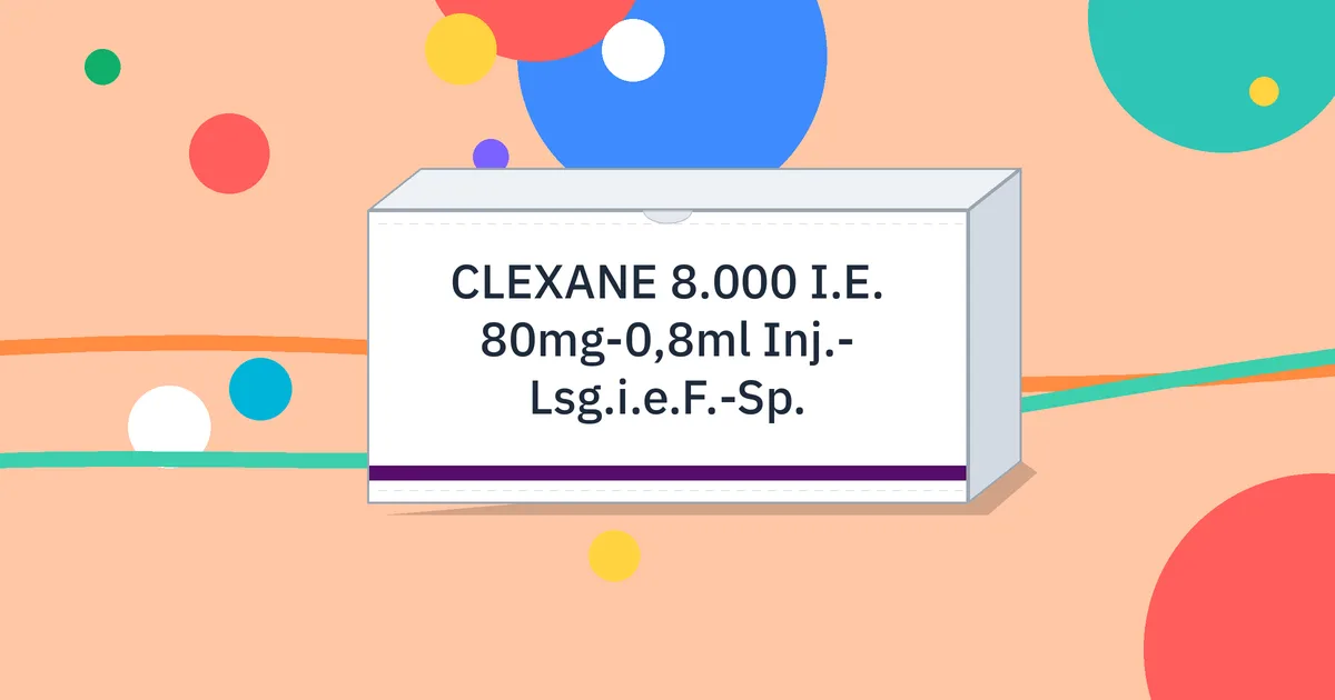 Symbolbild: Packung mit der Aufschrift CLEXANE 8.000 I.E. 80mg-0,8ml Inj.-Lsg.i.e.F.-Sp. (PZN 11090101) – Verfügbarkeit und Bezug in Apotheken in Frankfurt am Main