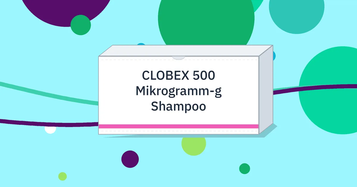 Symbolbild: Packung mit der Aufschrift CLOBEX 500 Mikrogramm-g Shampoo (PZN 14005679) – Verfügbarkeit und Bezug in Apotheken in Frankfurt am Main