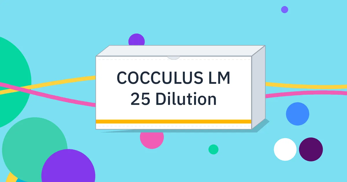 Symbolbild: Packung mit der Aufschrift COCCULUS LM 25 Dilution (PZN 12825119) – Verfügbarkeit und Bezug in Apotheken in Frankfurt am Main