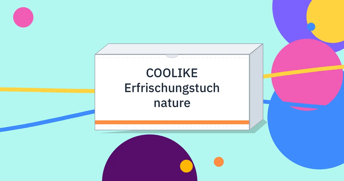 Symbolbild: Packung mit der Aufschrift COOLIKE Erfrischungstuch nature (PZN 18471220) – Verfügbarkeit und Bezug in Apotheken in Frankfurt am Main