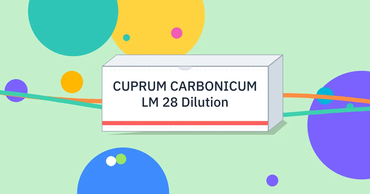 Symbolbild: Packung mit der Aufschrift CUPRUM CARBONICUM LM 28 Dilution (PZN 17853505) – Verfügbarkeit und Bezug in Apotheken in Frankfurt am Main