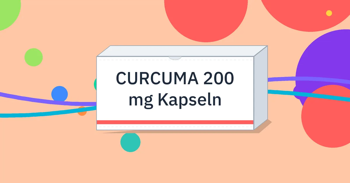 Symbolbild: Packung mit der Aufschrift CURCUMA 200 mg Kapseln (PZN 10982435) – Verfügbarkeit und Bezug in Apotheken in Frankfurt am Main
