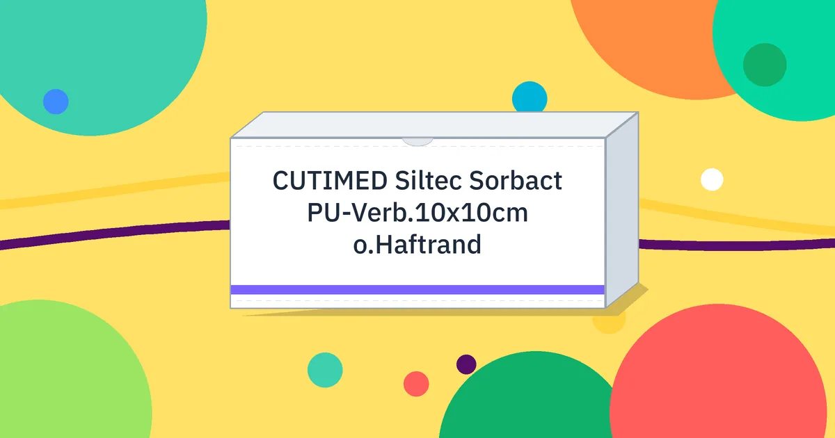 Symbolbild: Packung mit der Aufschrift CUTIMED Siltec Sorbact PU-Verb.10x10cm o.Haftrand (PZN 20344397) – Verfügbarkeit und Bezug in Apotheken in Frankfurt am Main