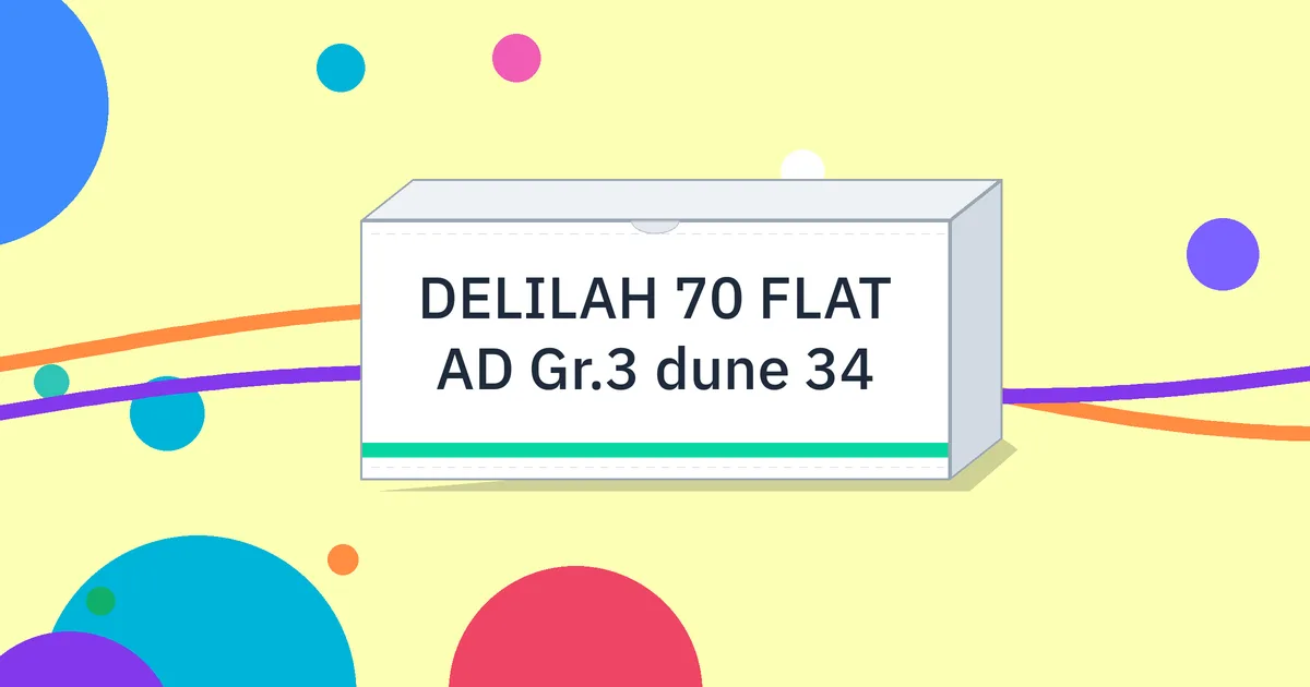 Symbolbild: Packung mit der Aufschrift DELILAH 70 FLAT AD Gr.3 dune 34 (PZN 13847583) – Verfügbarkeit und Bezug in Apotheken in Frankfurt am Main