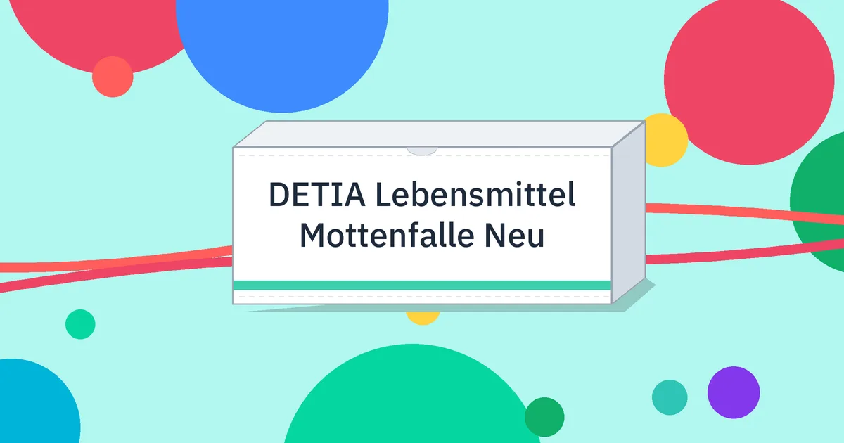 Symbolbild: Packung mit der Aufschrift DETIA Lebensmittel Mottenfalle Neu (PZN 04394562) – Verfügbarkeit und Bezug in Apotheken in Frankfurt am Main