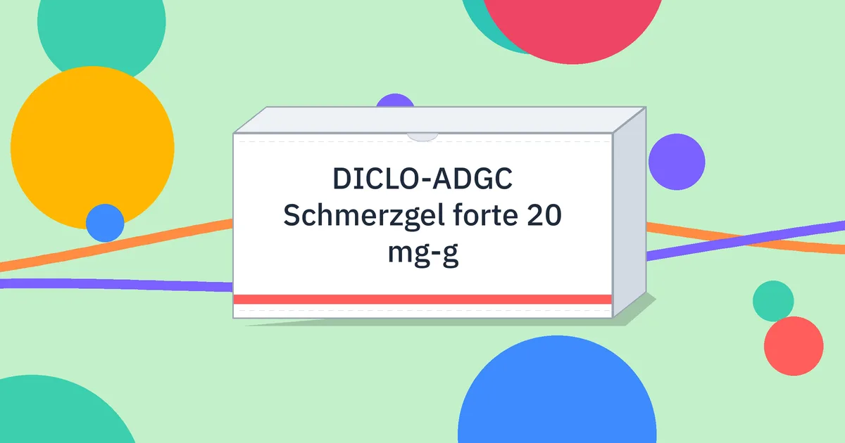 Symbolbild: Packung mit der Aufschrift DICLO-ADGC Schmerzgel forte 20 mg-g (PZN 18049900) – Verfügbarkeit und Bezug in Apotheken in Frankfurt am Main