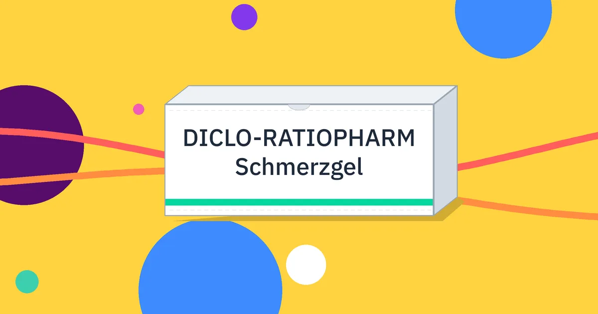 Symbolbild: Packung mit der Aufschrift DICLO-RATIOPHARM Schmerzgel (PZN 10929990) – Verfügbarkeit und Bezug in Apotheken in Frankfurt am Main