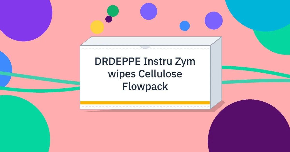 Symbolbild: Packung mit der Aufschrift DRDEPPE Instru Zym wipes Cellulose Flowpack (PZN 19691834) – Verfügbarkeit und Bezug in Apotheken in Frankfurt am Main