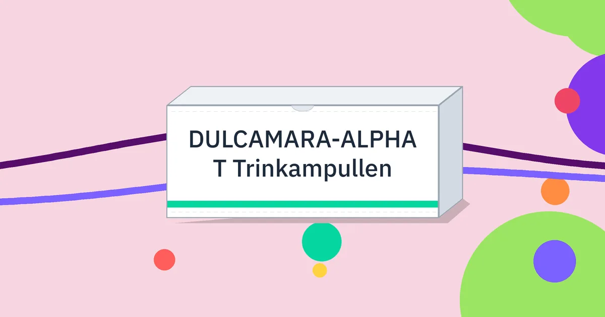 Symbolbild: Packung mit der Aufschrift DULCAMARA-ALPHA T Trinkampullen (PZN 10222865) – Verfügbarkeit und Bezug in Apotheken in Frankfurt am Main