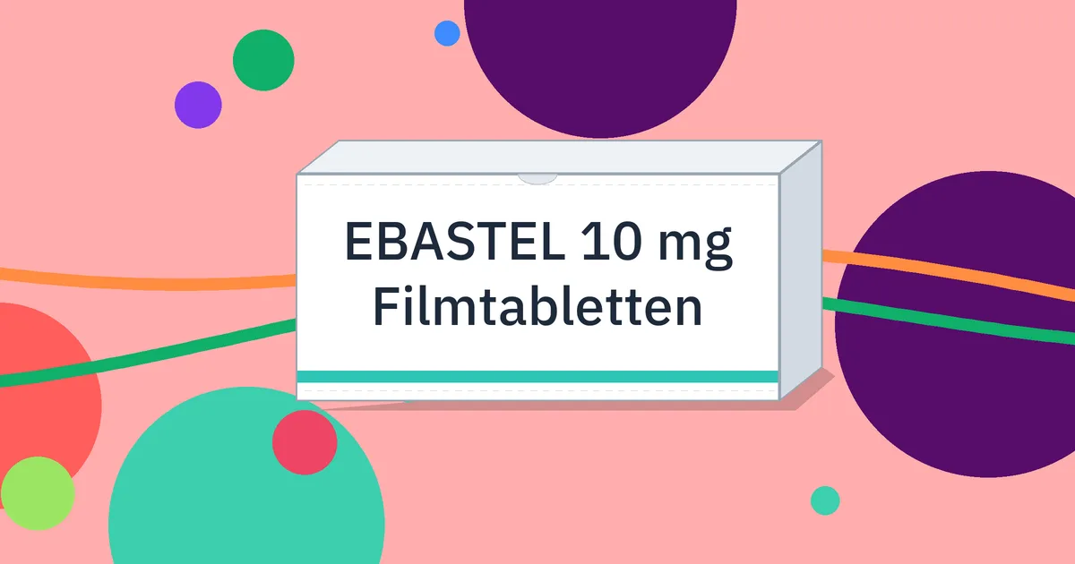 Symbolbild: Packung mit der Aufschrift EBASTEL 10 mg Filmtabletten (PZN 15255668) – Verfügbarkeit und Bezug in Apotheken in Frankfurt am Main