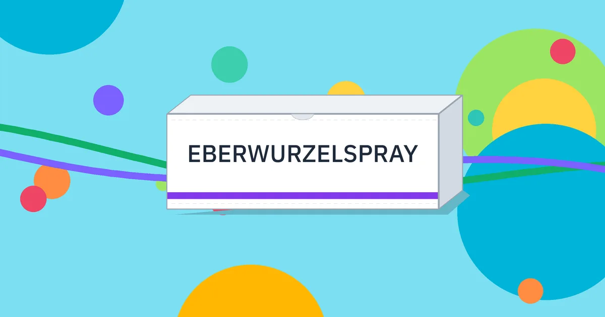 Symbolbild: Packung mit der Aufschrift EBERWURZELSPRAY (PZN 11873613) – Verfügbarkeit und Bezug in Apotheken in Frankfurt am Main