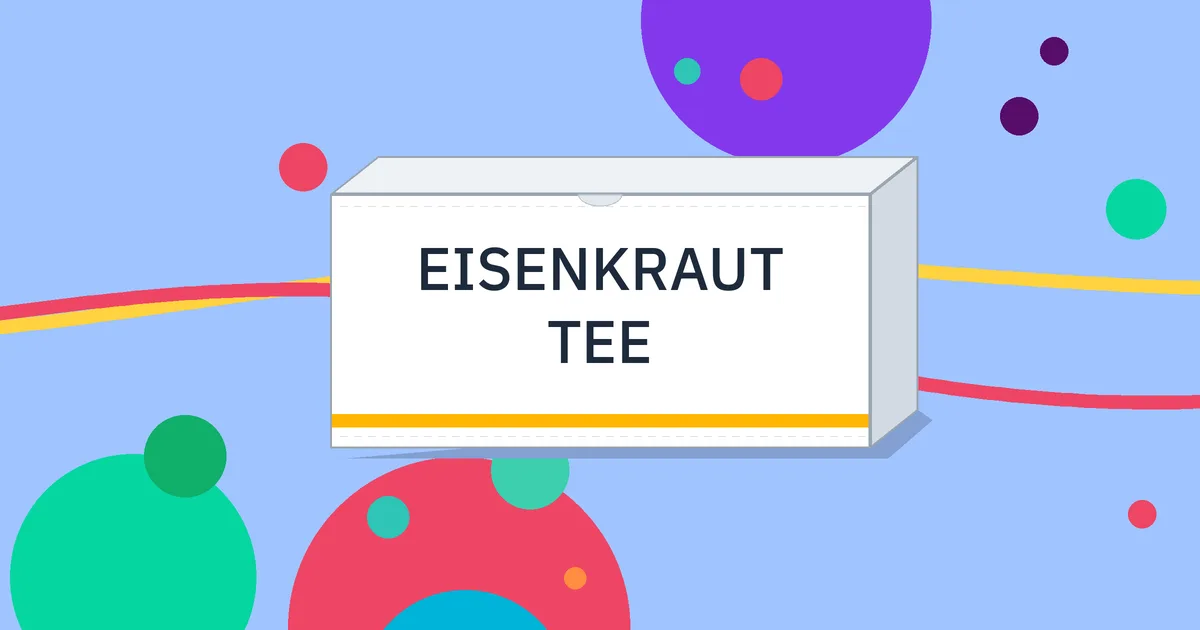 Symbolbild: Packung mit der Aufschrift EISENKRAUT TEE (PZN 20278602) – Verfügbarkeit und Bezug in Apotheken in Frankfurt am Main