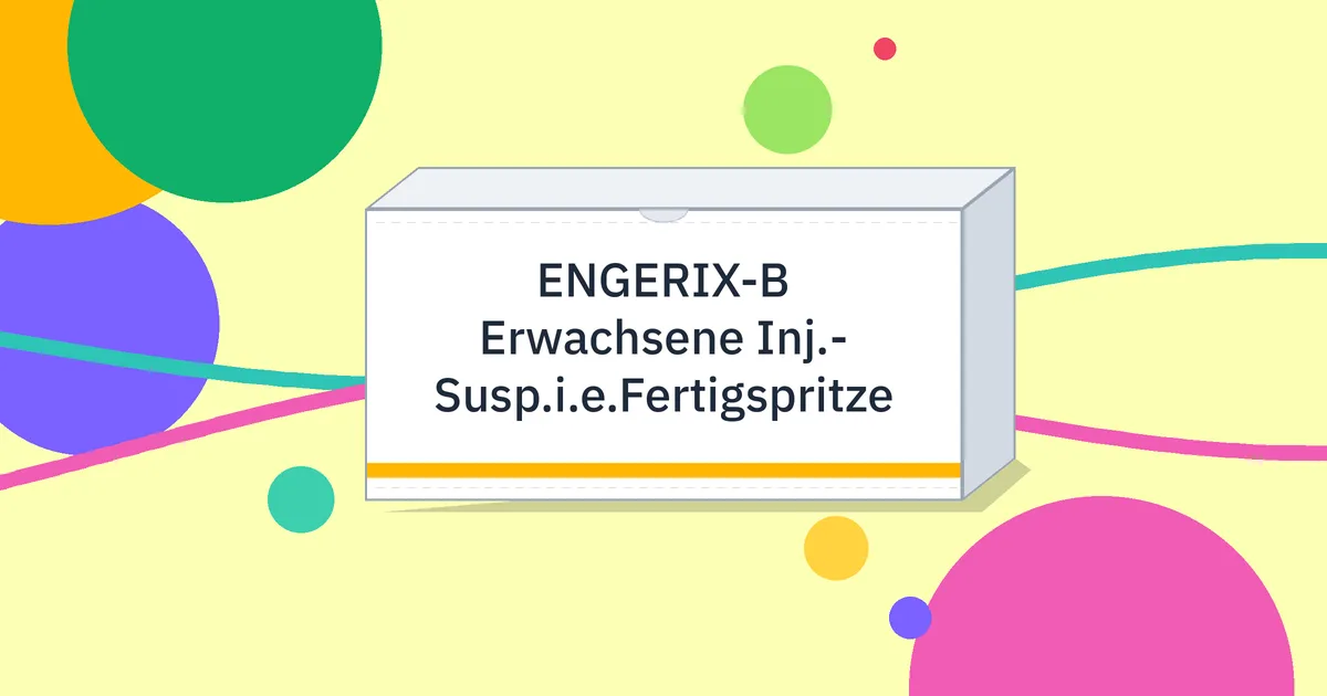 Symbolbild: Packung mit der Aufschrift ENGERIX-B Erwachsene Inj.-Susp.i.e.Fertigspritze (PZN 00667649) – Verfügbarkeit und Bezug in Apotheken in Frankfurt am Main