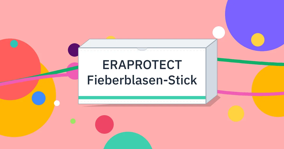 Symbolbild: Packung mit der Aufschrift ERAPROTECT Fieberblasen-Stick (PZN 17454722) – Verfügbarkeit und Bezug in Apotheken in Frankfurt am Main