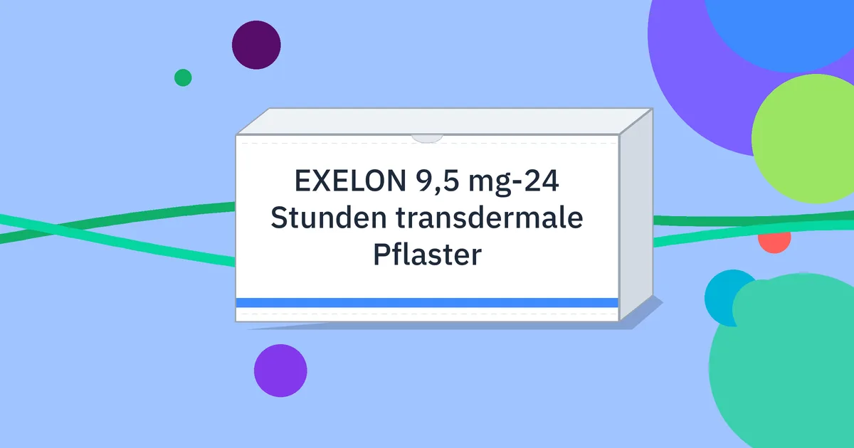 Symbolbild: Packung mit der Aufschrift EXELON 9,5 mg-24 Stunden transdermale Pflaster (PZN 10792433) – Verfügbarkeit und Bezug in Apotheken in Frankfurt am Main