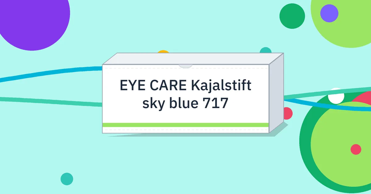 Symbolbild: Packung mit der Aufschrift EYE CARE Kajalstift sky blue 717 (PZN 01438709) – Verfügbarkeit und Bezug in Apotheken in Frankfurt am Main