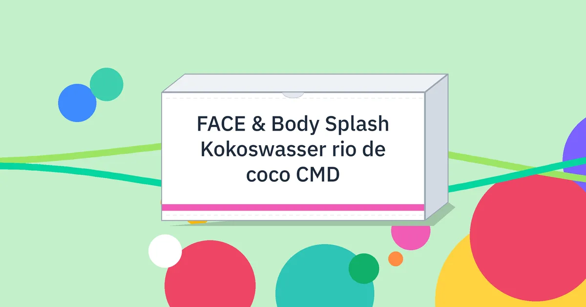 Symbolbild: Packung mit der Aufschrift FACE & Body Splash Kokoswasser rio de coco CMD (PZN 12579560) – Verfügbarkeit und Bezug in Apotheken in Frankfurt am Main